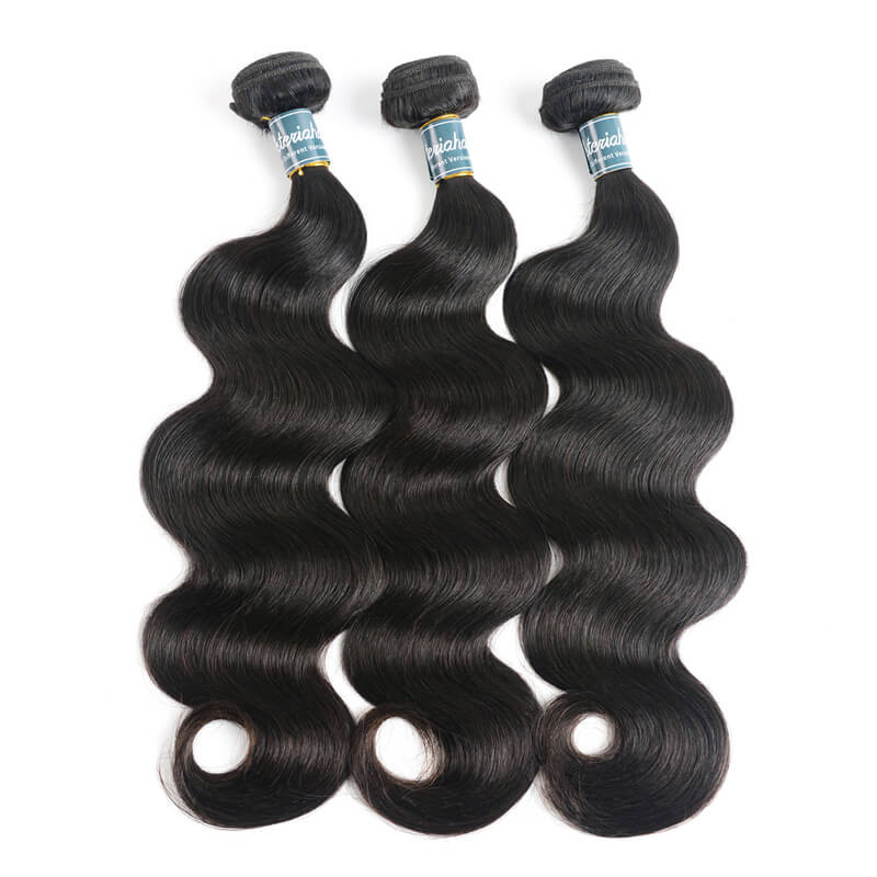 100% Human Hair Natural Black Brazilian Body Wave Hair 8-30 Inch Free ...