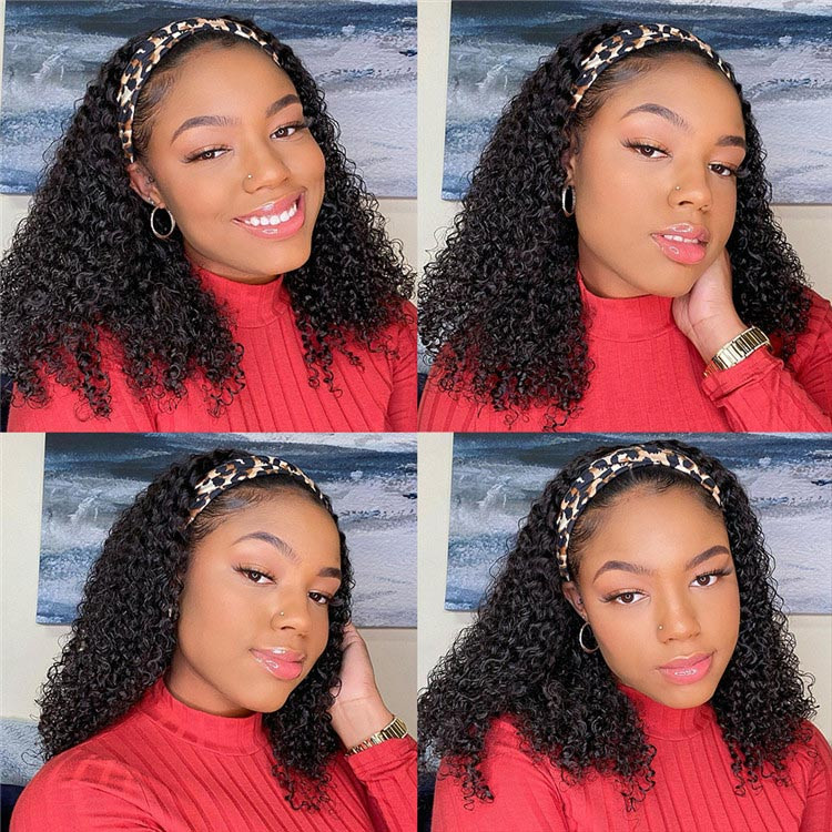 Curly Short Hair Bob Wigs With Headband -Asteriahair